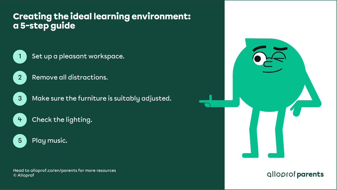 Studying in an environment conducive to learning