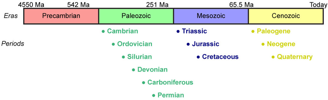 Geological Time Scale | Secondaire | Alloprof