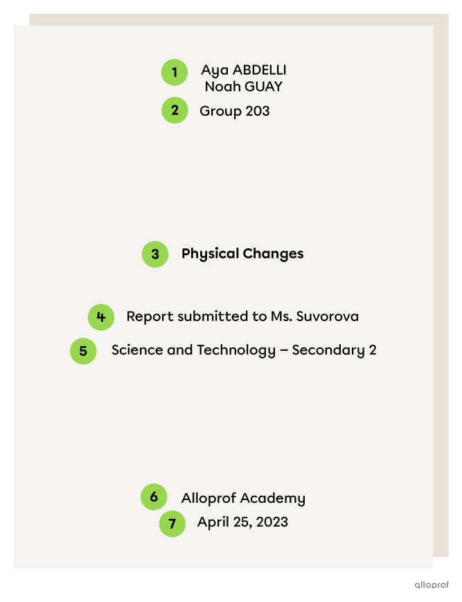 The Lab Report | Secondaire | Alloprof