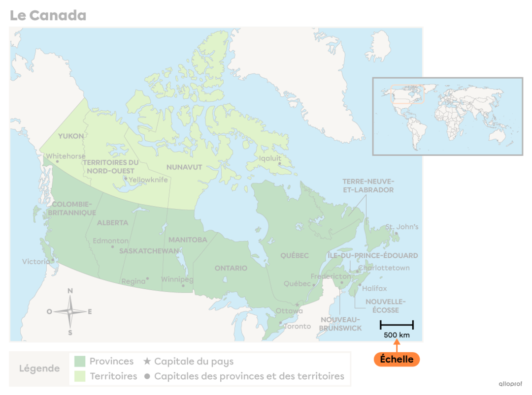 La carte géographique | Primaire | Alloprof