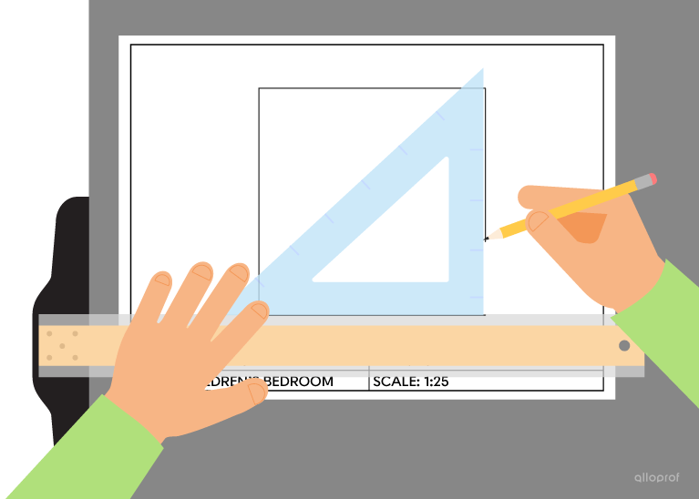 Drawing and Measuring With a Triangular Ruler | Alloprof