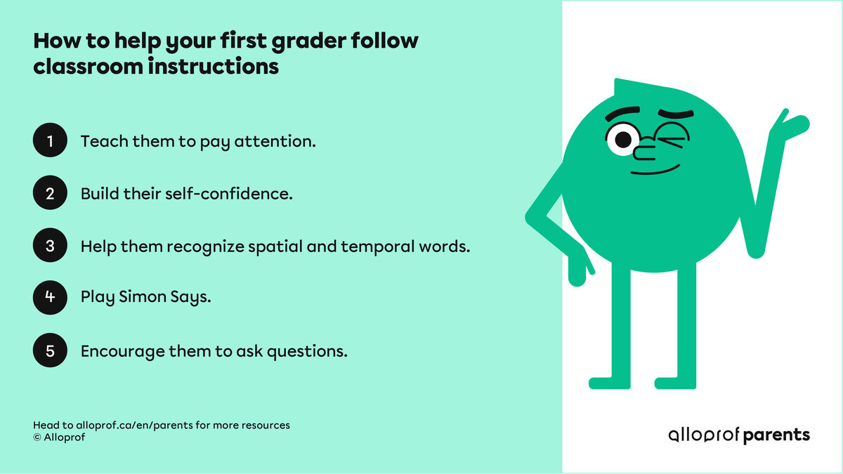 How to help your first grader follow classroom instructions | Alloprof