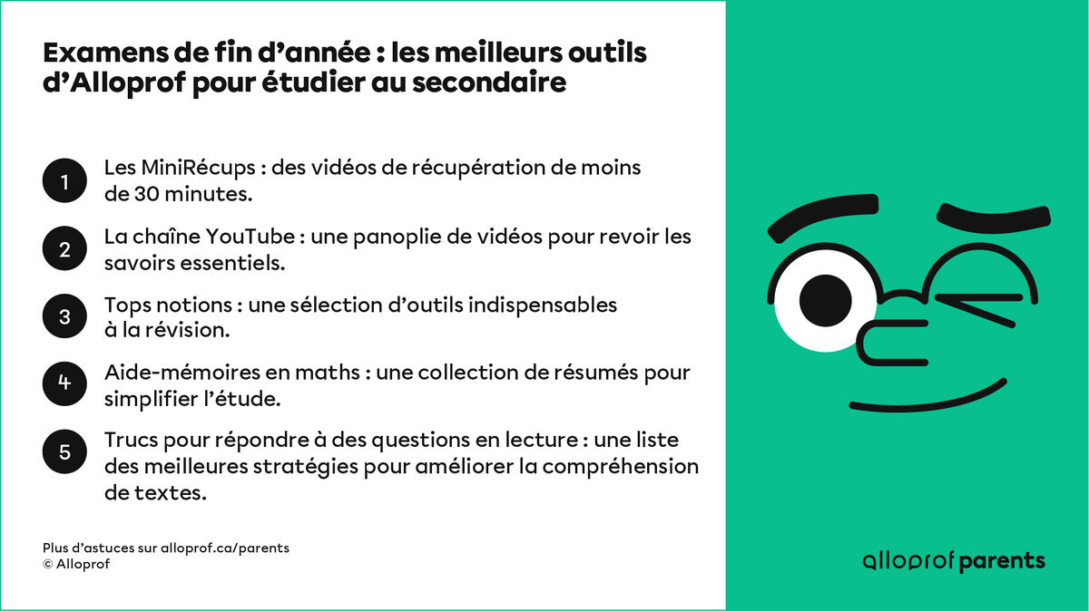 Mission examens : les meilleurs outils d’Alloprof pour étudier | Alloprof