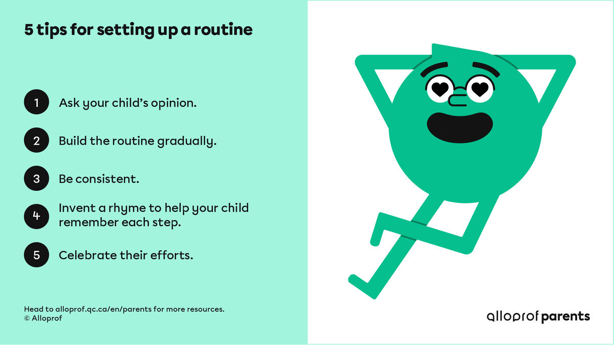 The importance of establishing a routine before kindergarten | Alloprof