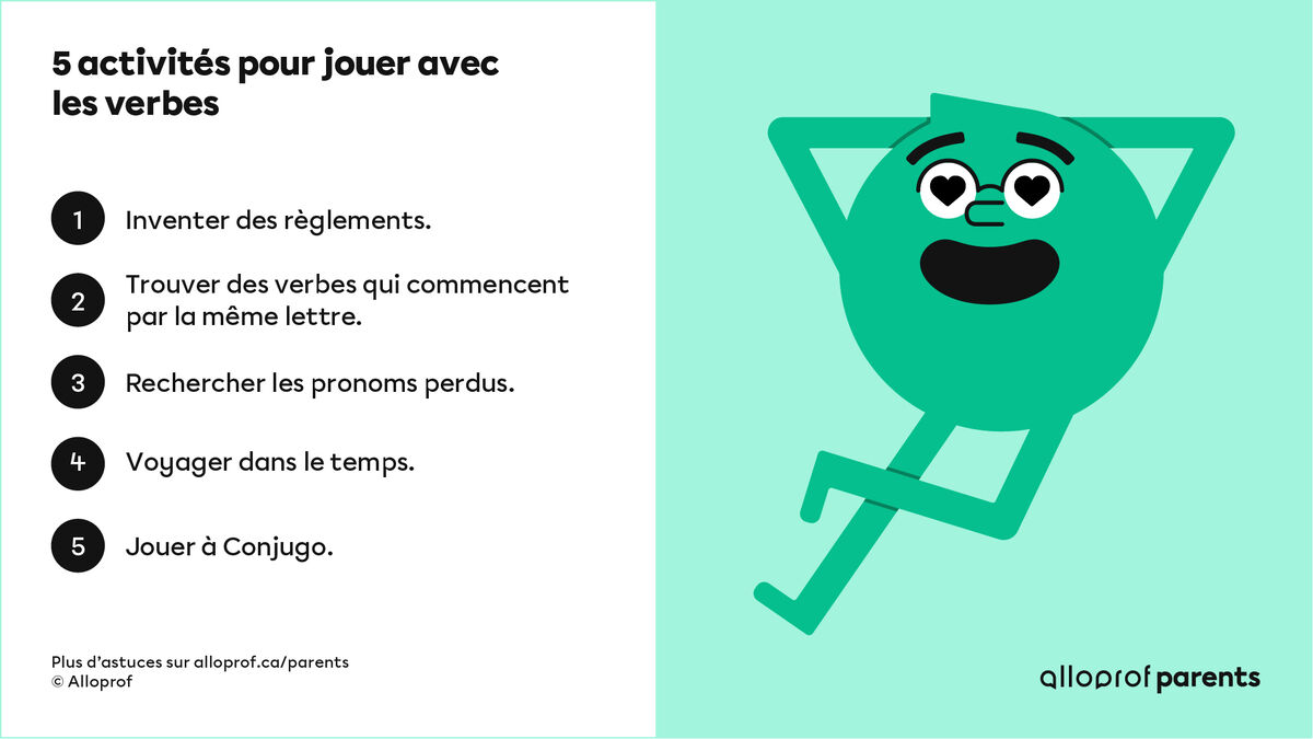 5 activités pour jouer avec les verbes | Alloprof