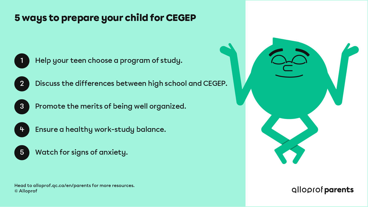 Preparing your child for CEGEP