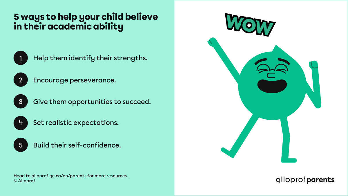 Helping your child believe in their academic ability | Alloprof
