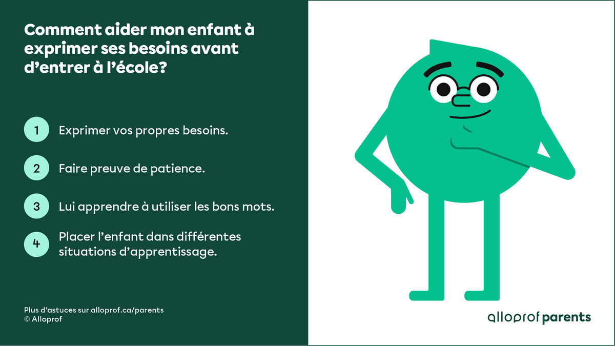 Comment aider mon enfant à exprimer ses besoins avant d’entrer à l ...