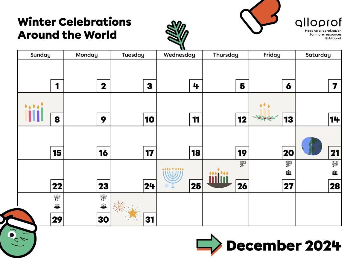 Winter Celebrations Around the World | Learning activity | Alloprof