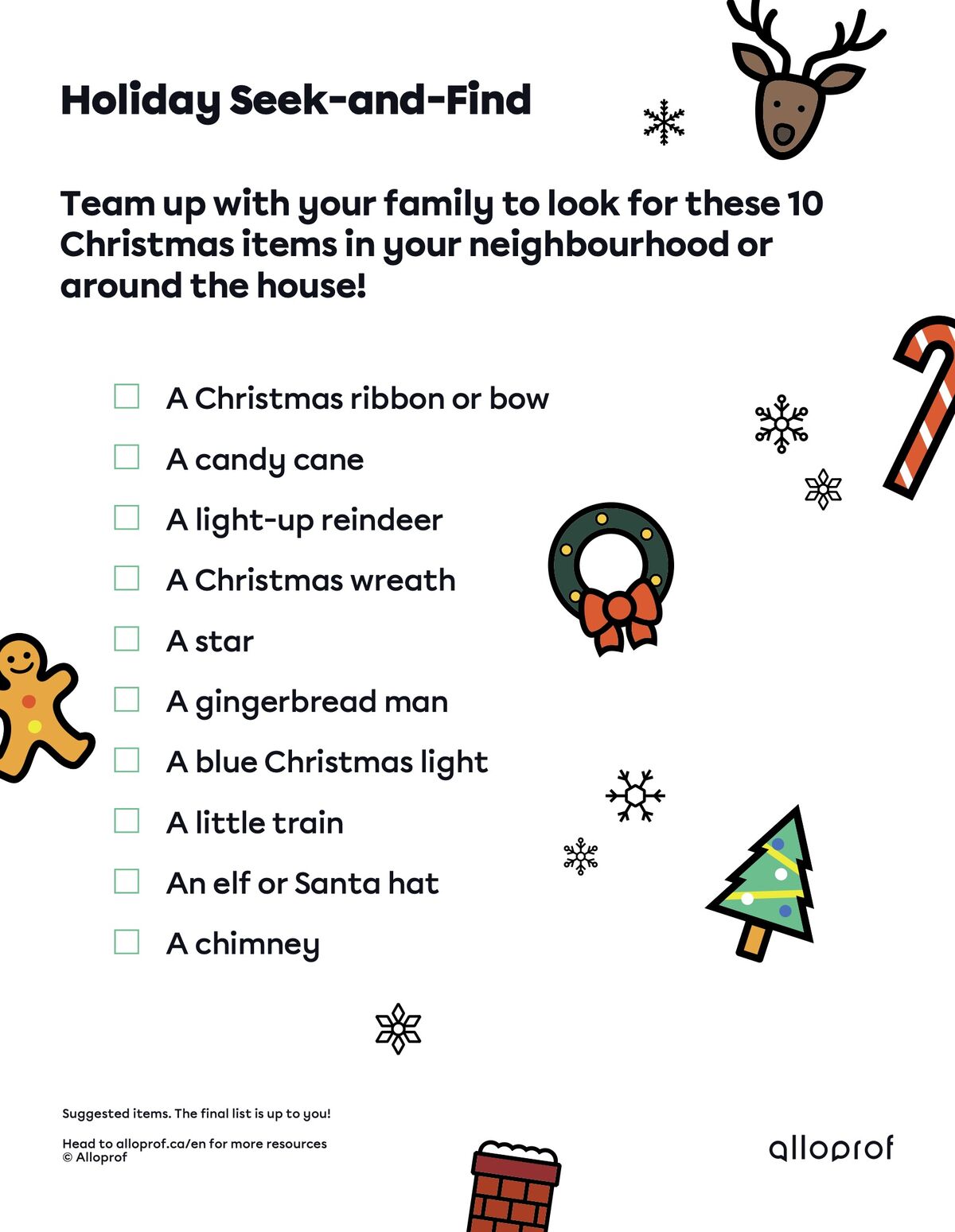 Holiday Seek-and-Find | Alloprof