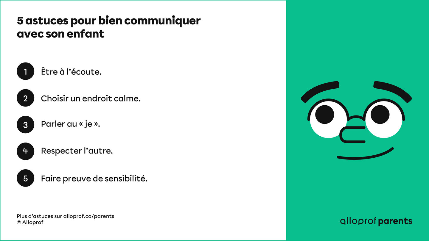 Comment établir une communication efficace avec votre enfant? | Alloprof