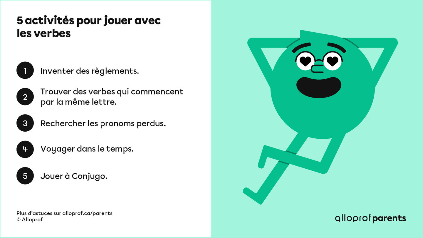5 activités pour jouer avec les verbes | Alloprof
