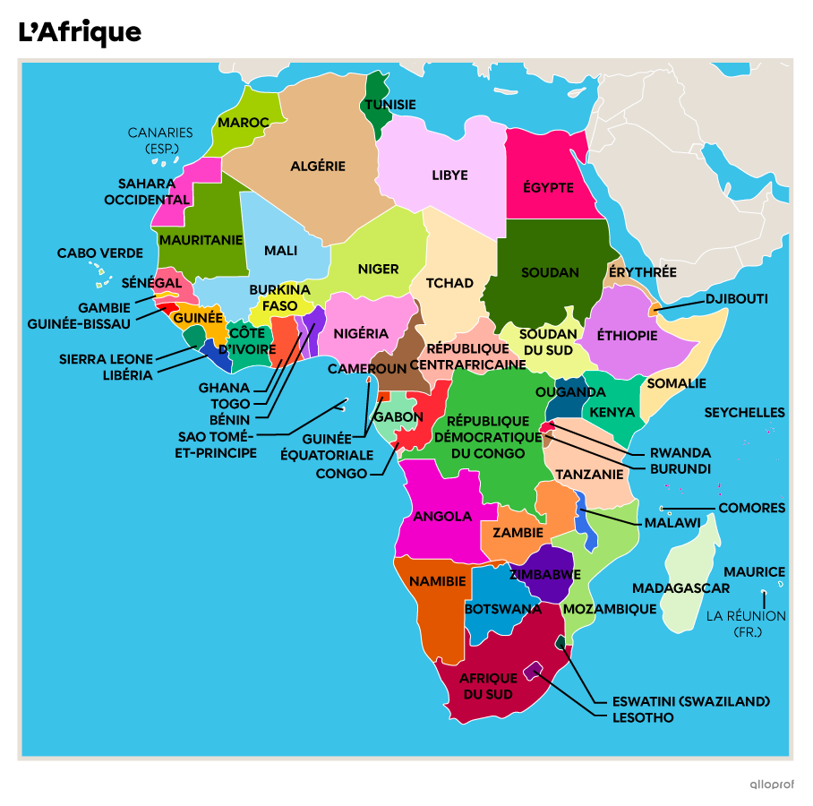 Les continents | Secondaire | Alloprof