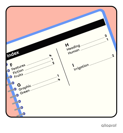 Text Features | Secondaire | Alloprof