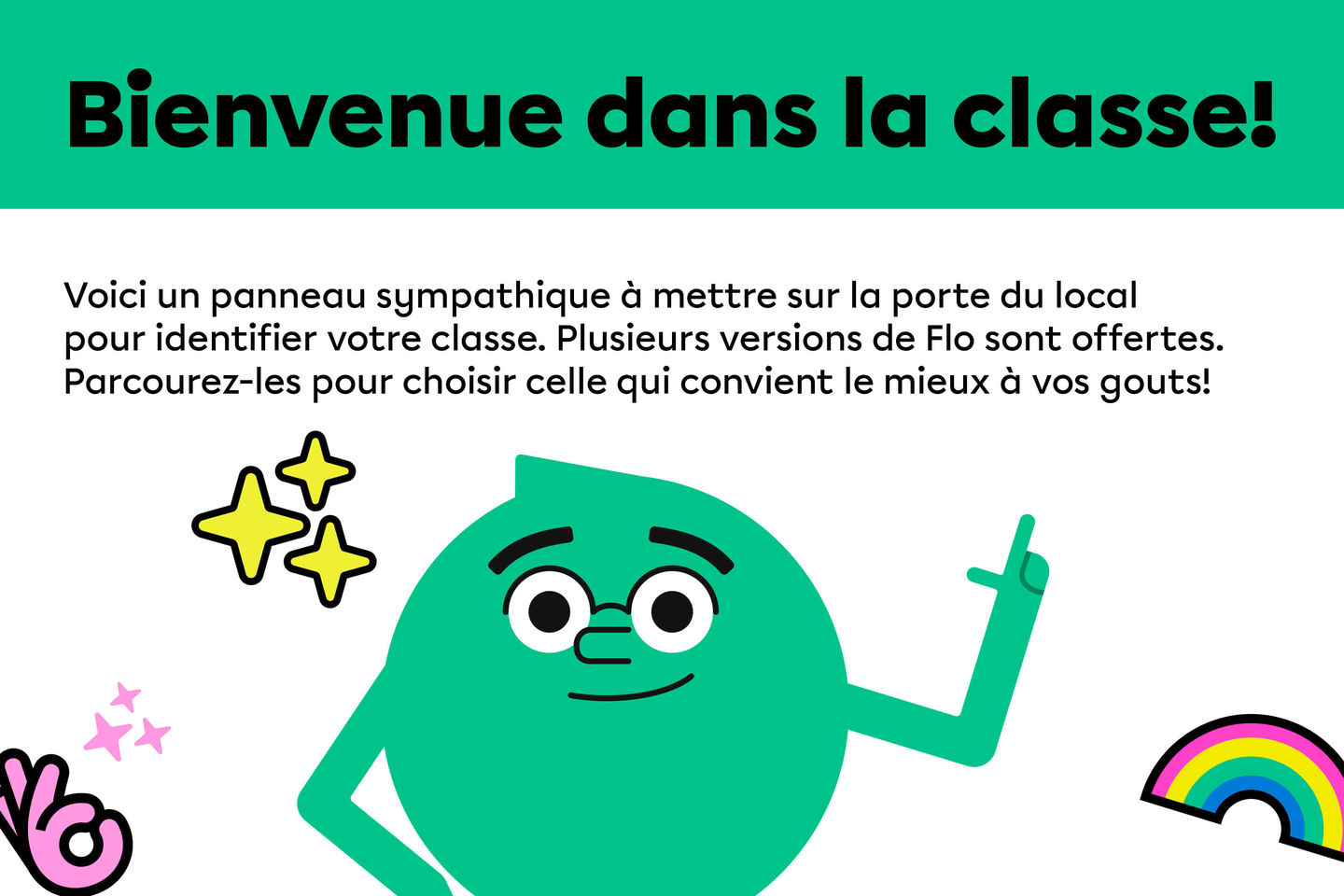 Affiches : Bienvenue dans la classe! | Alloprof