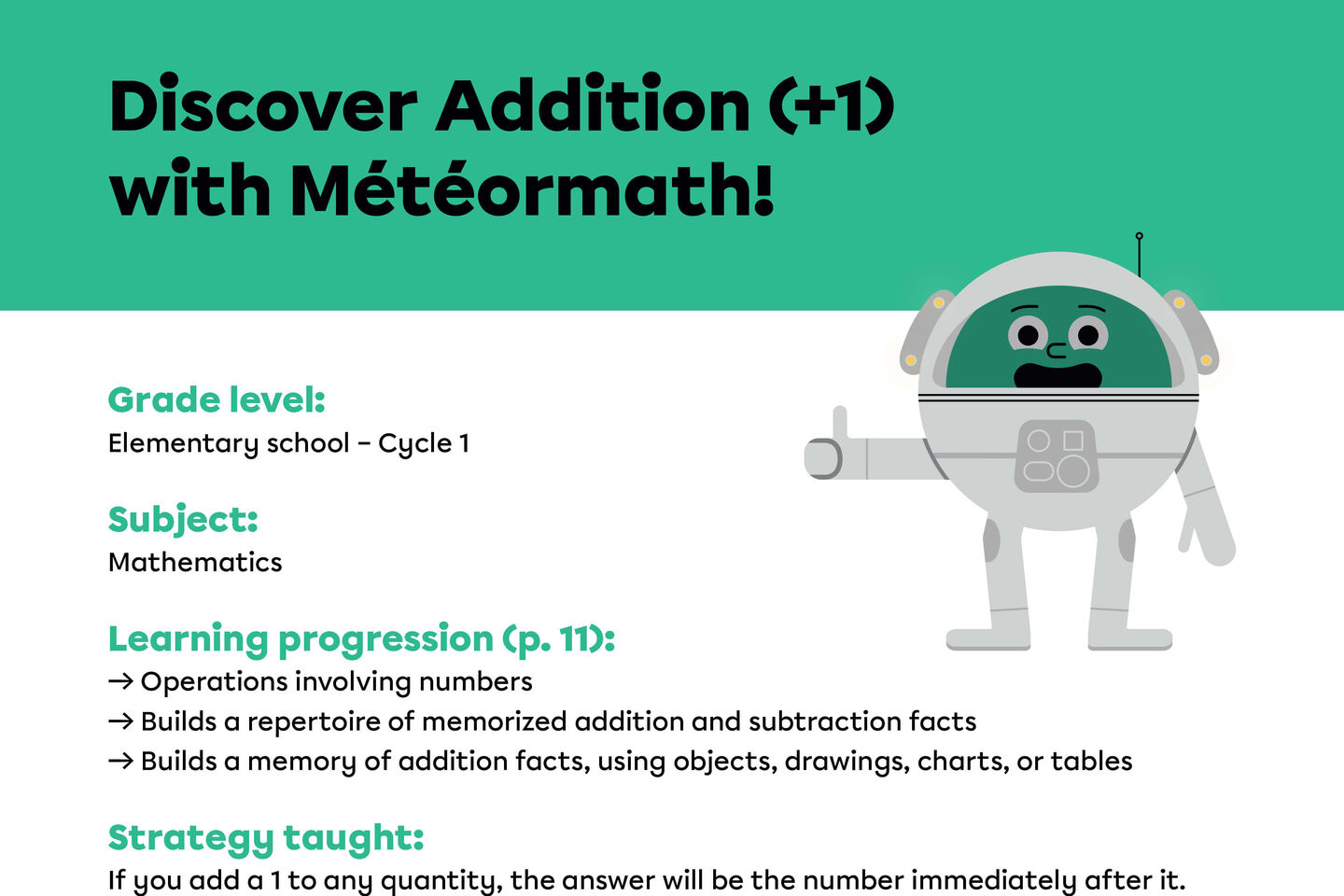 Discover Addition and Subtraction with Meteormath! | Learning activity ...
