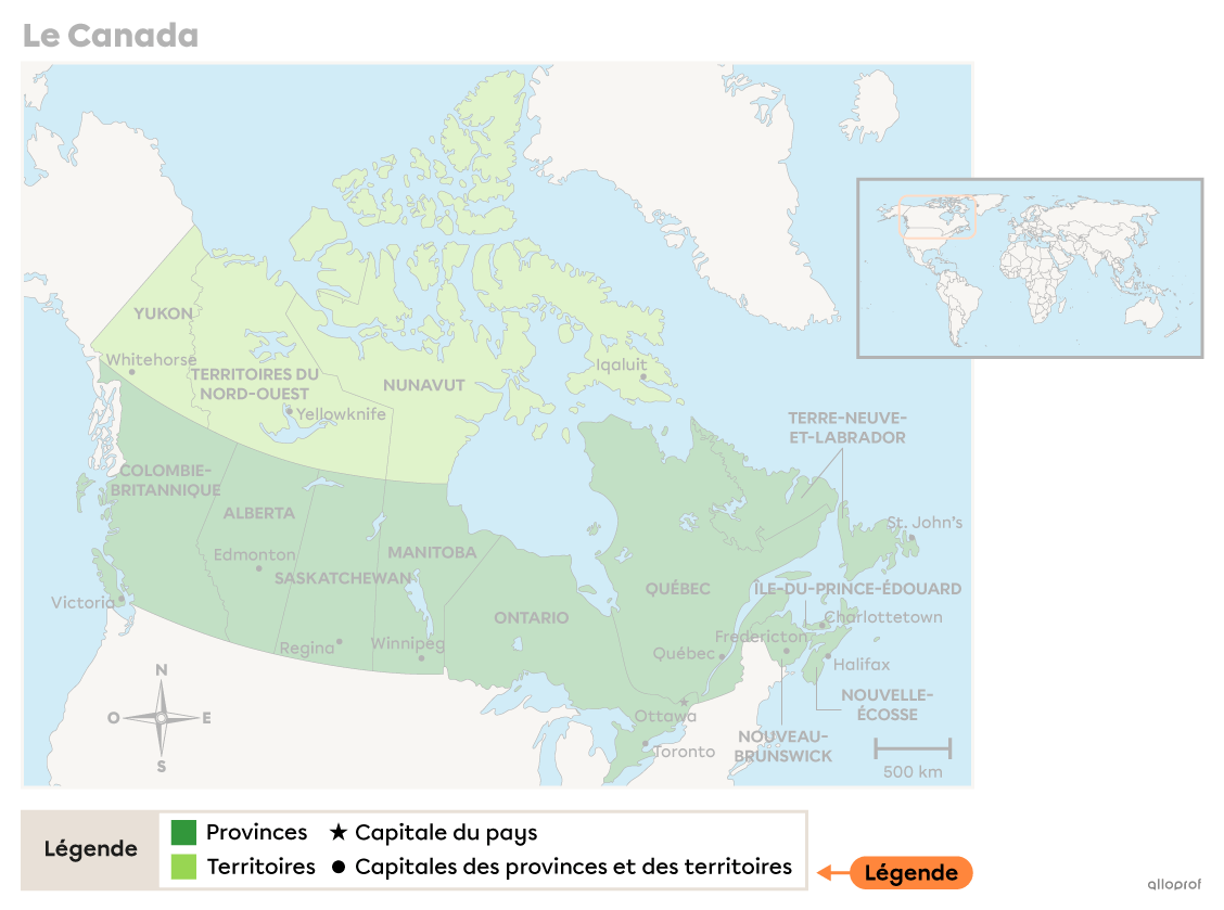 La carte géographique | Primaire | Alloprof