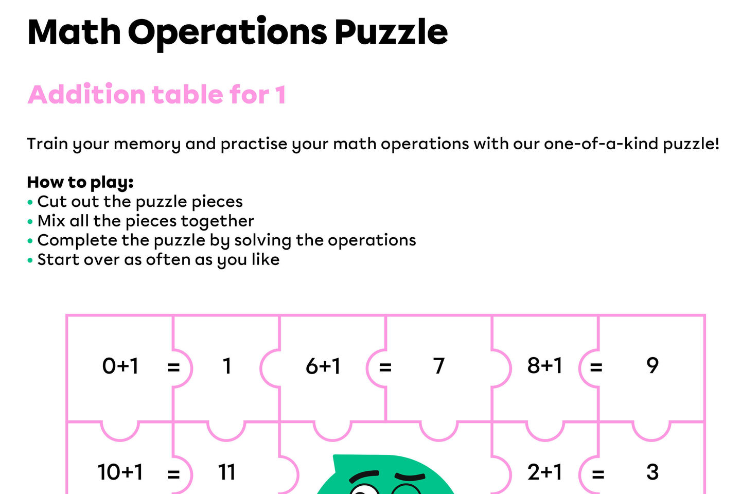 Pedagogical Game: Math Operations Puzzle | Alloprof