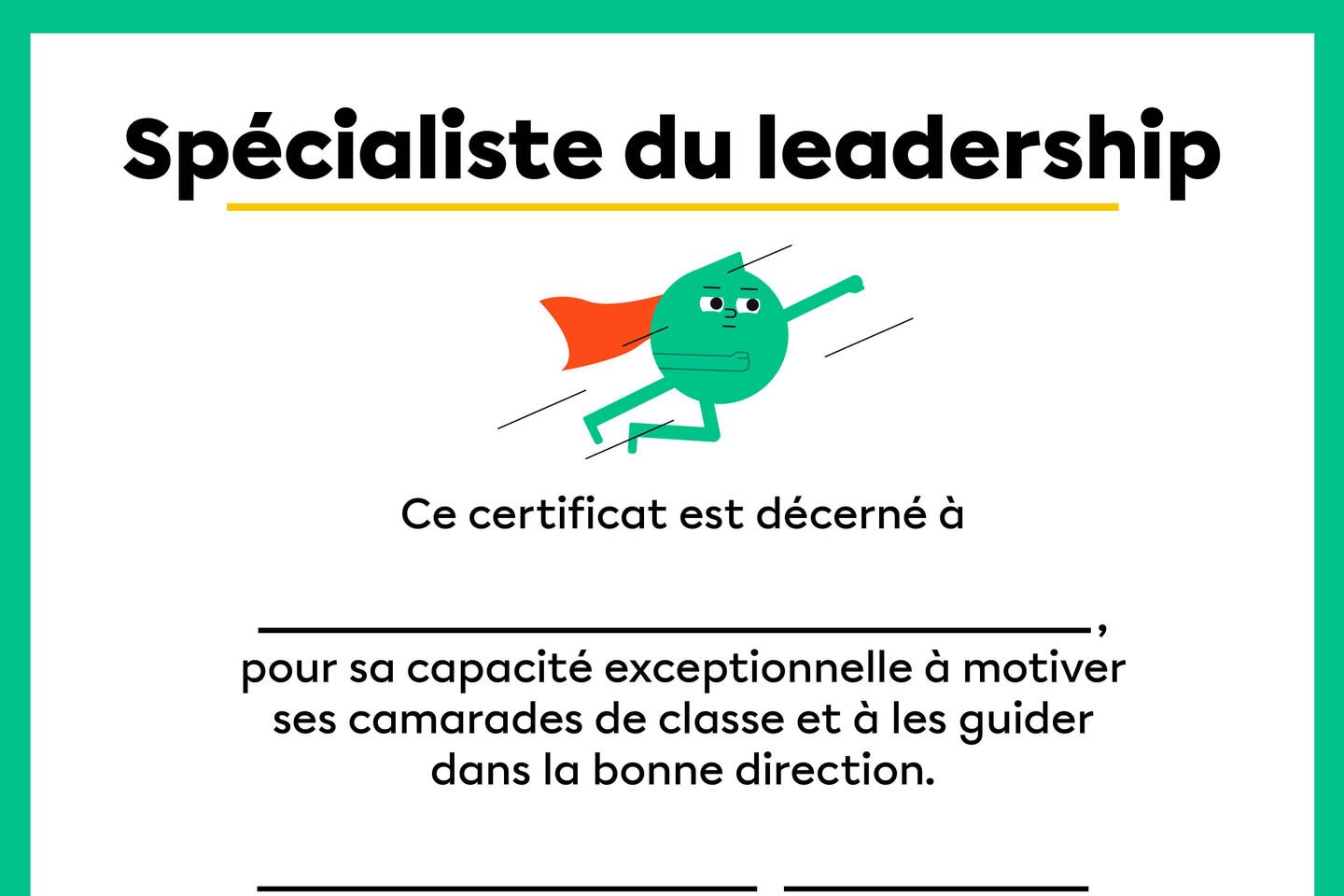 Certificats mignons pour souligner les bons coups de ses élèves | Alloprof