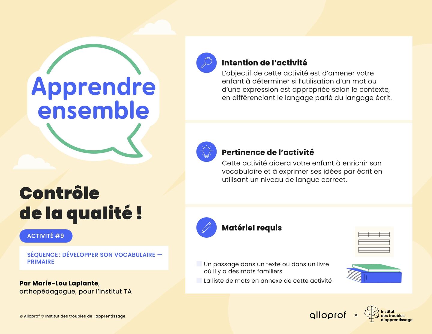 Développer son vocabulaire au primaire | Alloprof