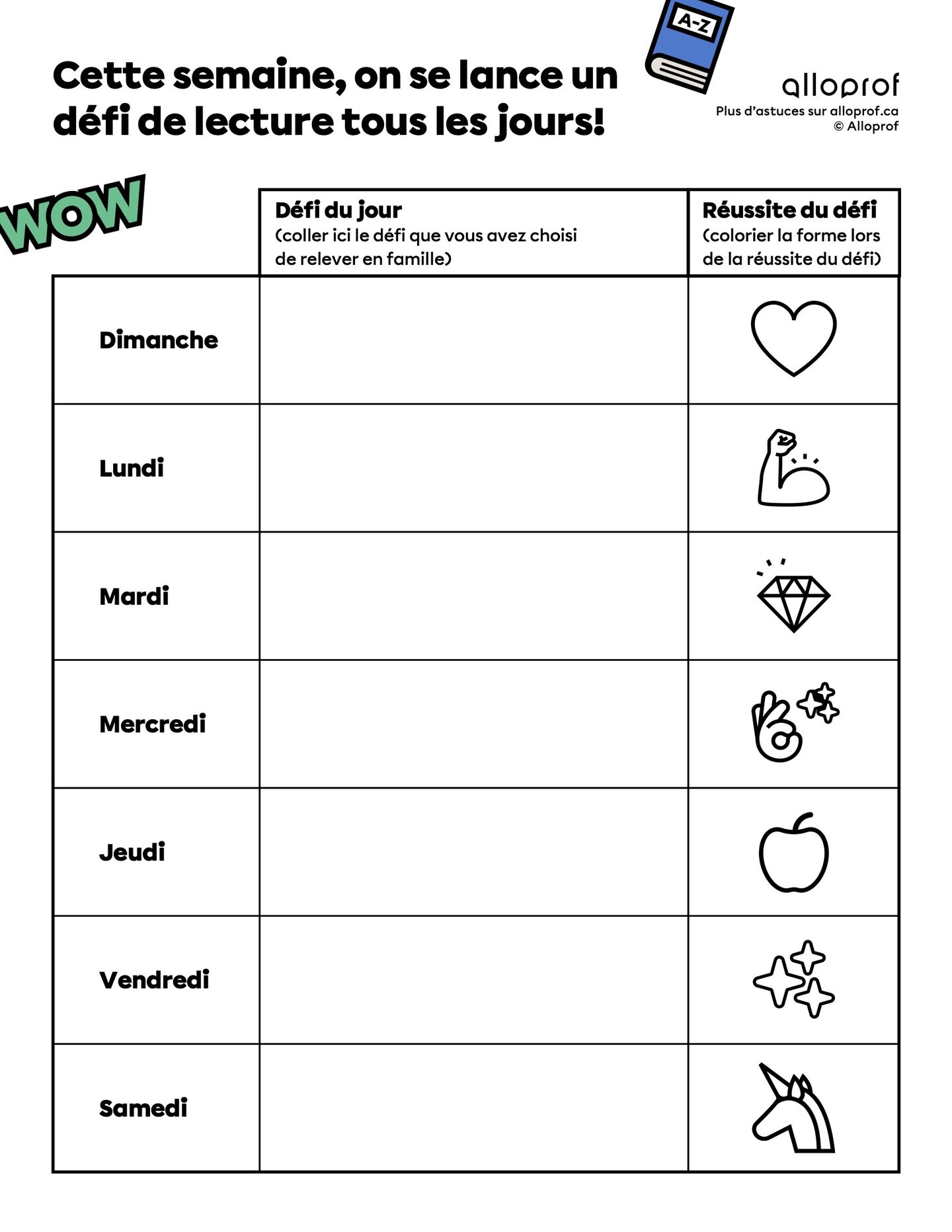 Défi de lecture en famille | Alloprof
