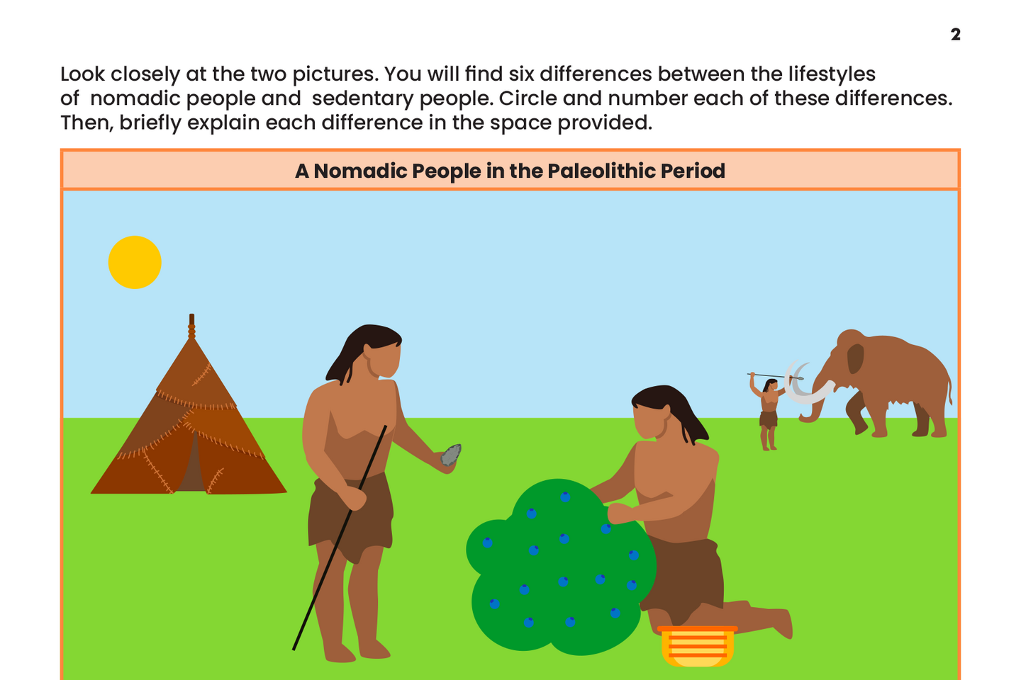 Spot the 6 Differences: Sedentarization | Learning Activity | Alloprof