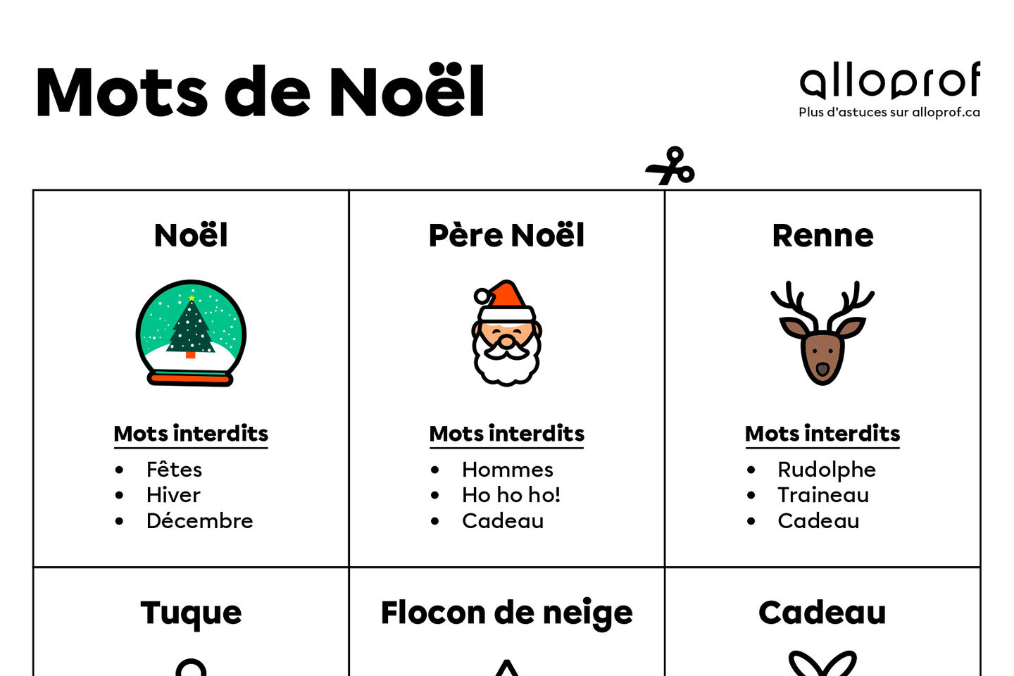 Devine le mot de Noël | Jeu | Alloprof