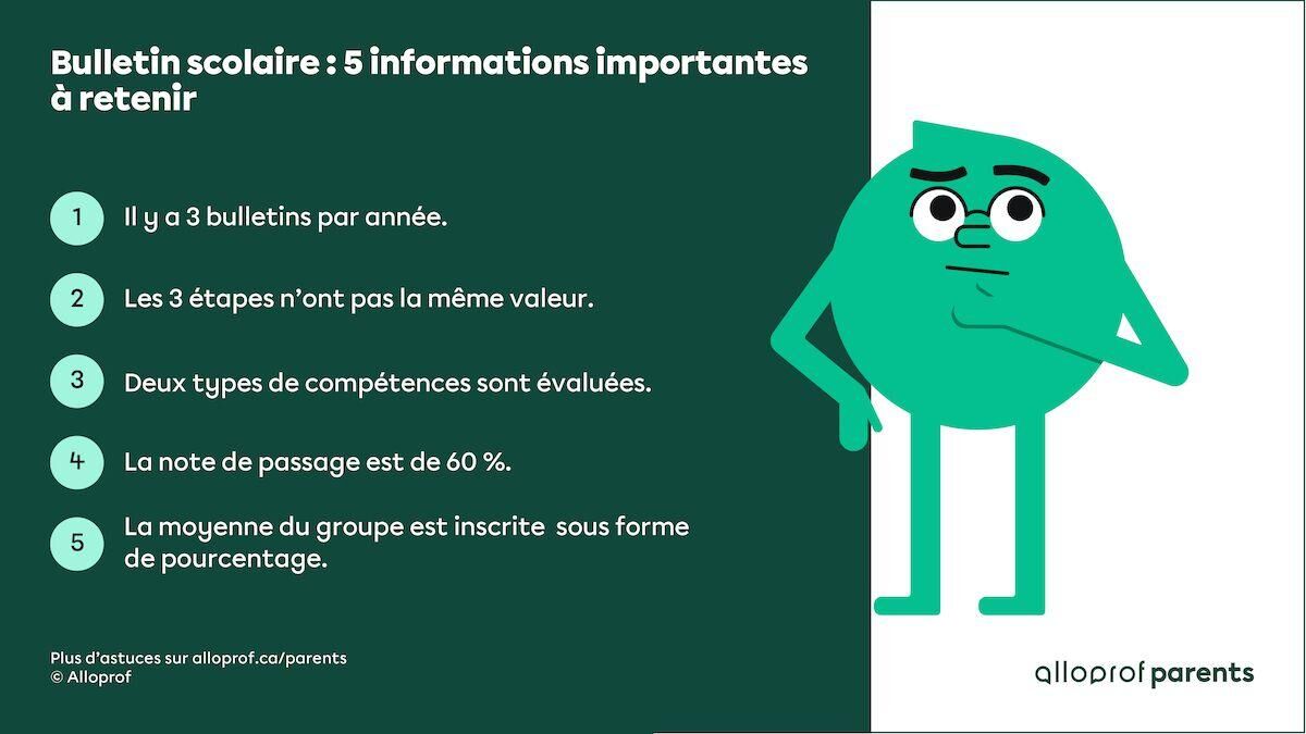Démystifier le bulletin scolaire de mon enfant | Alloprof