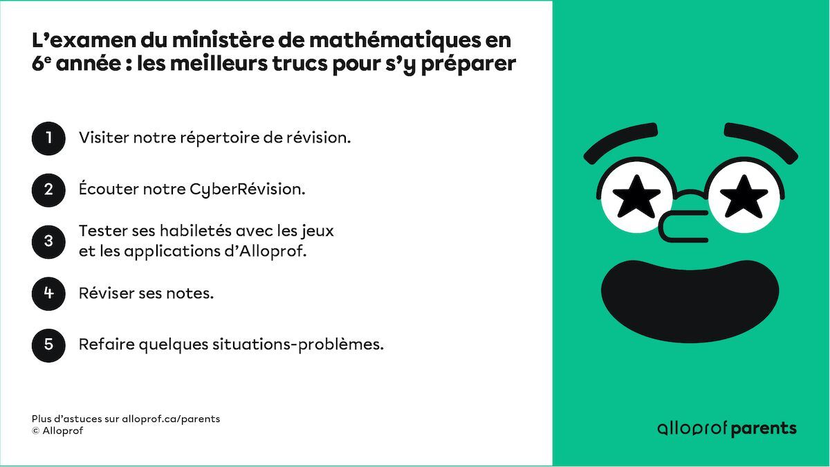 Examen du ministère de mathématiques en 6e année : comment préparer son ...