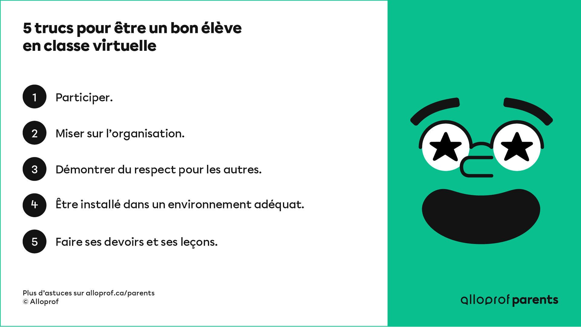 Comment être un bon élève en classe virtuelle? | Alloprof