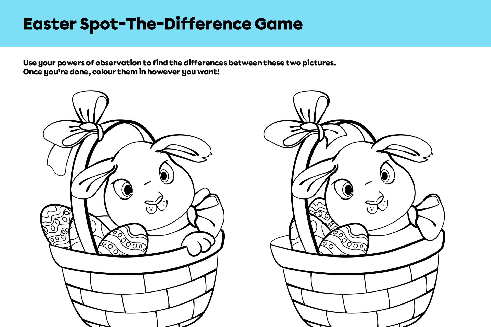 Easter Spot-The-Difference Game | Alloprof