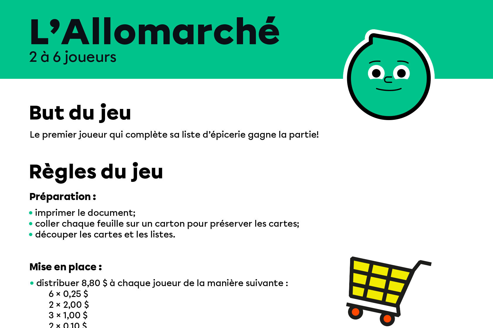 Jeu pédagogique : L'Allomarché | Alloprof
