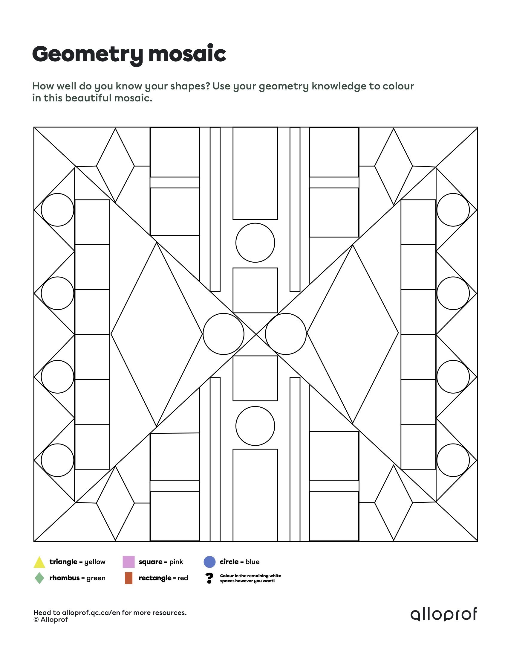 Geometry Mosaic | Learning activity | Alloprof