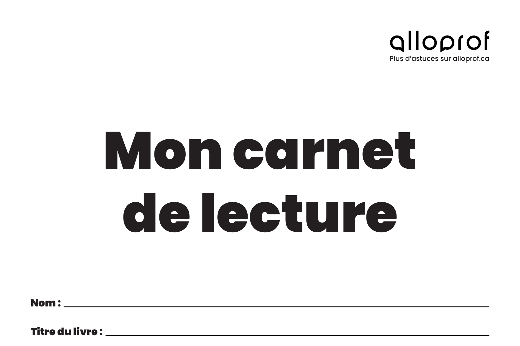 Le carnet de lecture : un outil pratique pour accompagner vos élèves ...