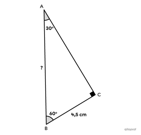 Le rapport trigonométrique cosinus | Secondaire | Alloprof