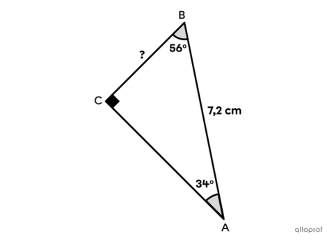 Le rapport trigonométrique cosinus | Secondaire | Alloprof