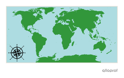 Les points cardinaux et la rose des vents | Secondaire | Alloprof