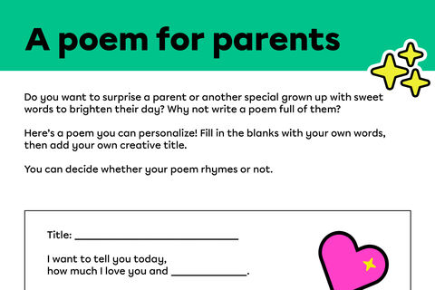Creating Personalized Poems for Parents from a Template | Learning ...