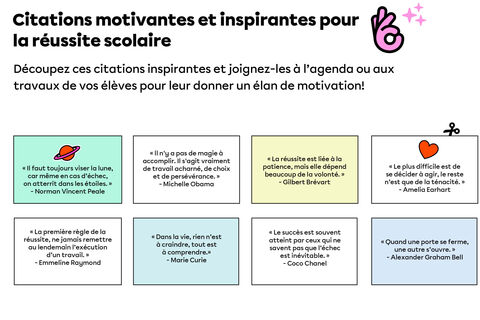 Citations motivantes et inspirantes pour la réussite scolaire | Alloprof