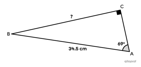 The Trigonometric Ratio of Cosine | Secondaire | Alloprof