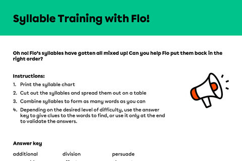 Syllable Training with Flo! | Alloprof