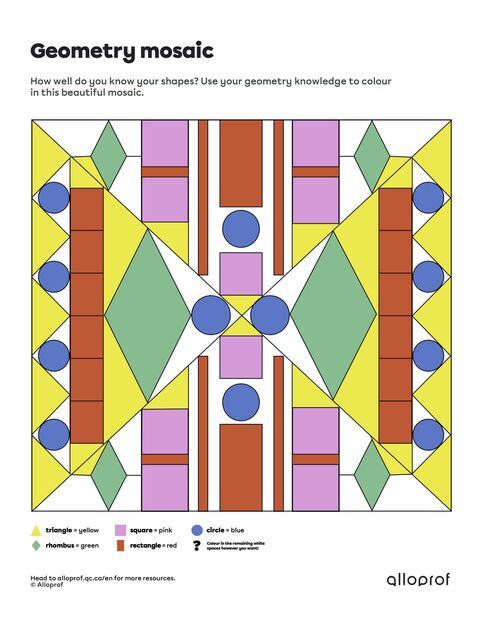 Geometry Mosaic | Learning activity | Alloprof