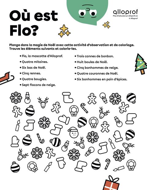 5 activités de coloriage pour le temps des fêtes | Alloprof