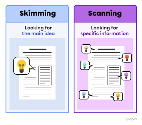 Skimming & Scanning – Reading Strategies | Alloprof