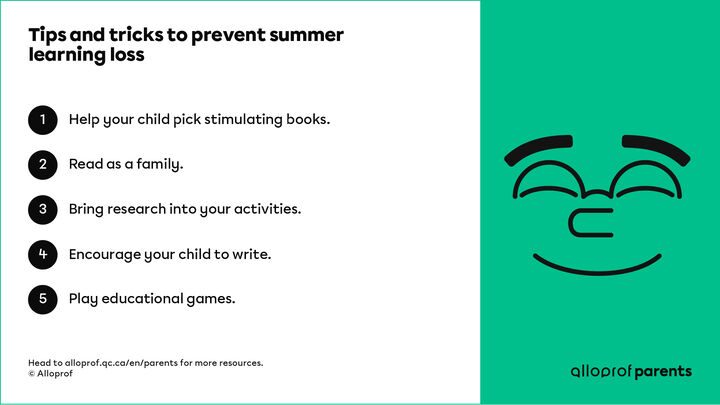 Tips and tricks to prevent summer learning loss | Alloprof