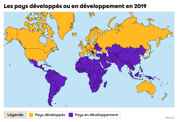 Les pays développés et les pays en développement | Secondaire | Alloprof