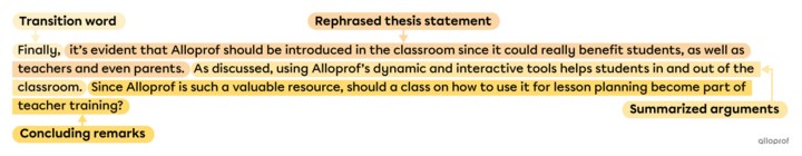 Argumentative Texts—Conclusion | Alloprof