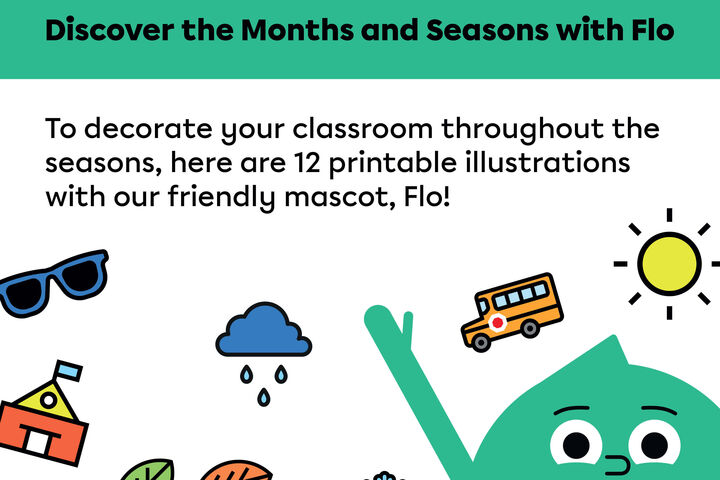 Posters : Discover the Months and Seasons with Flo | Alloprof