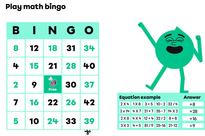 Pedagogical Game: Math Bingo | Alloprof