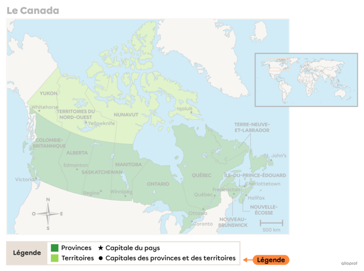 La carte géographique | Primaire | Alloprof